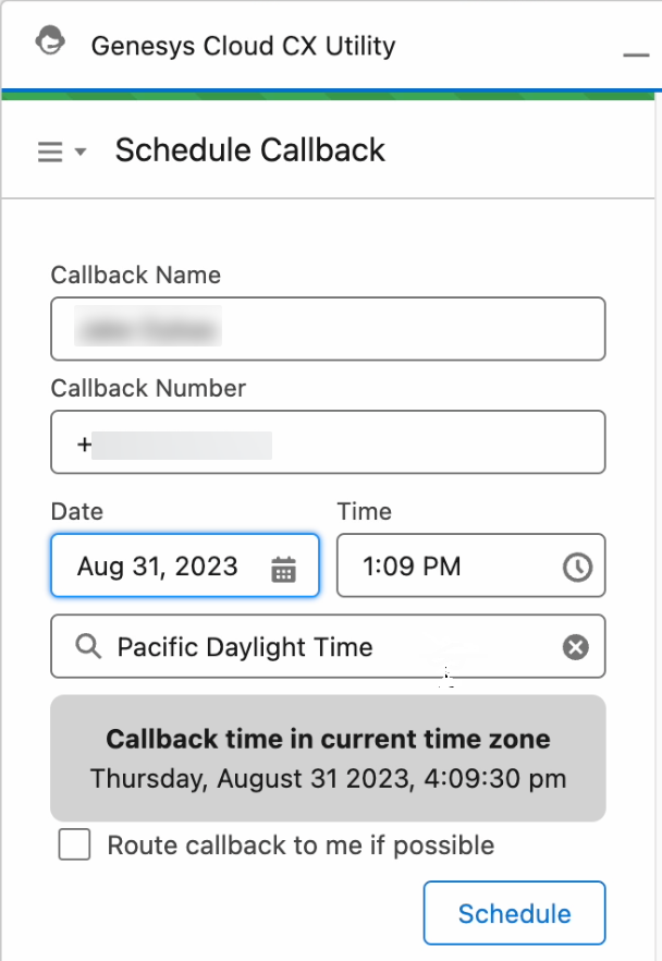 音声操作中にコールバックをスケジュール - Genesys Cloud Resource Center
